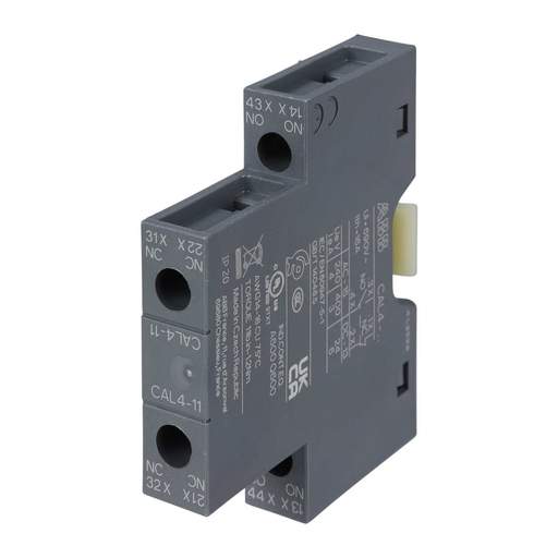 ABB CAL4-11 Side Mounted Auxiliary Contact Block 1 NO + 1NC Contact (1SBN010120R1011) | CEF