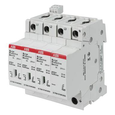 ABB 63A 4 Module 3 Pole and Neutral Type 2 Surge Protector Kit ...