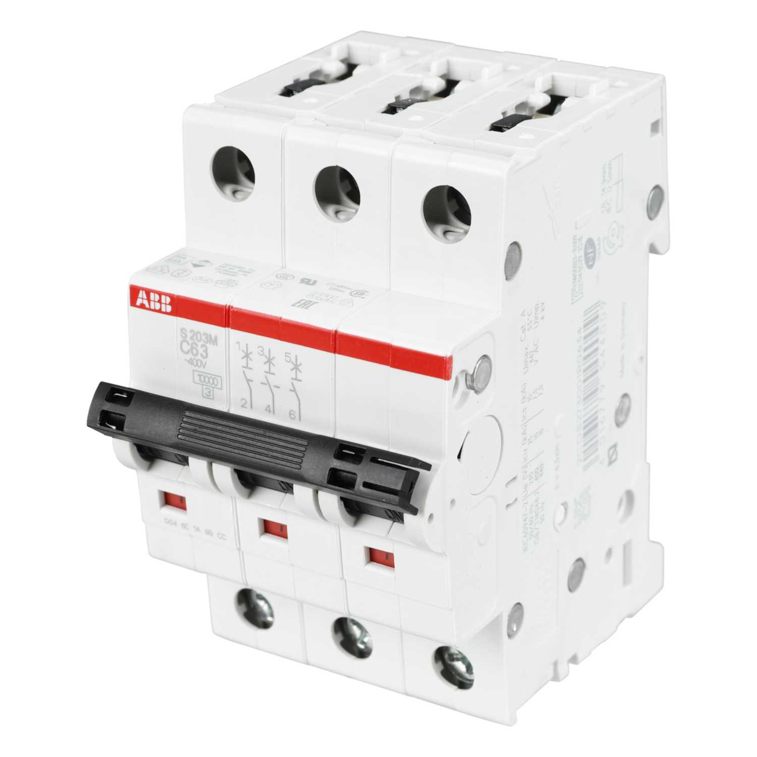 ABB 63A Triple Pole 10kA C Curve MCB (2CDS273001R0634) | CEF