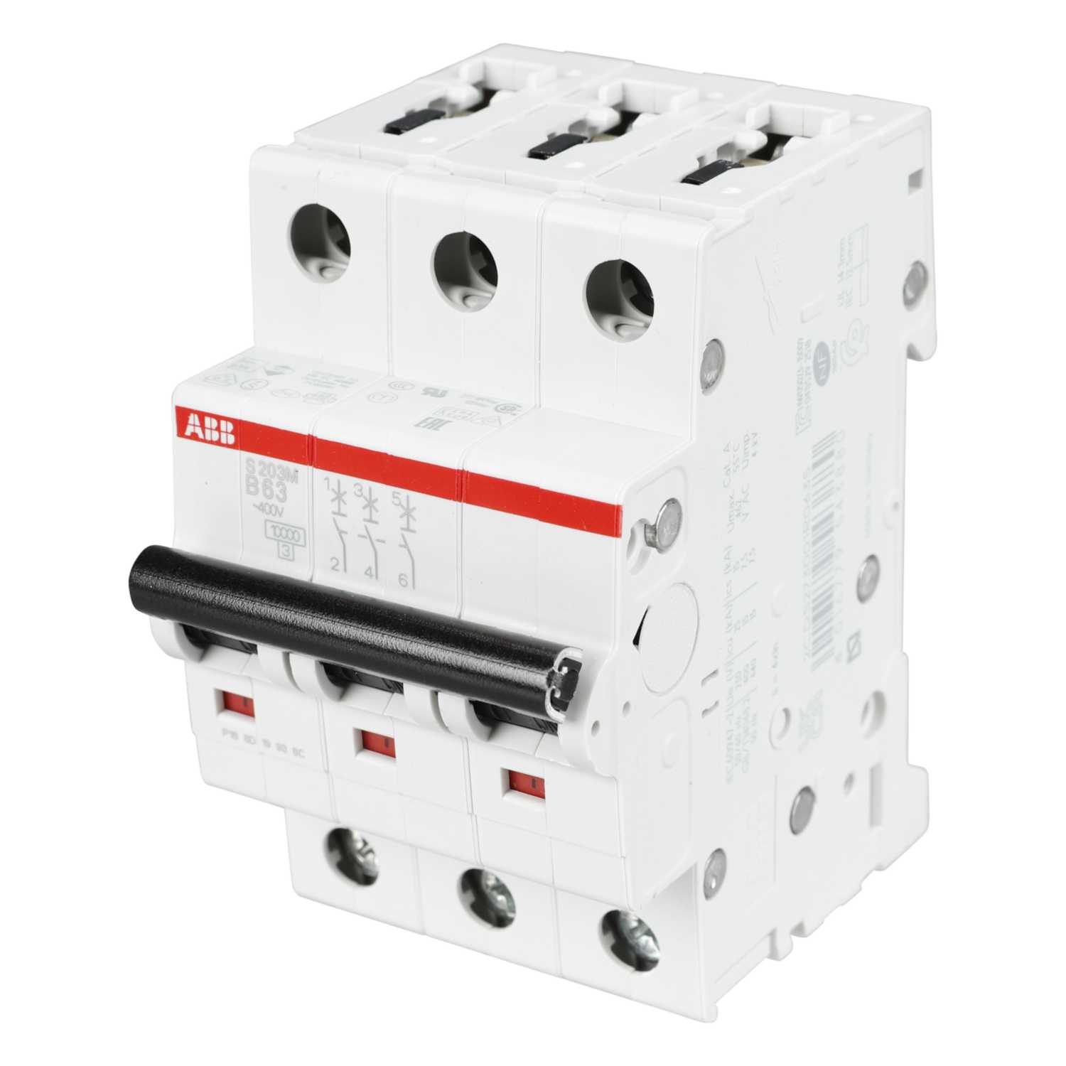 ABB 63A Triple Pole 10kA B Curve MCB (2CDS273001R0635) | CEF