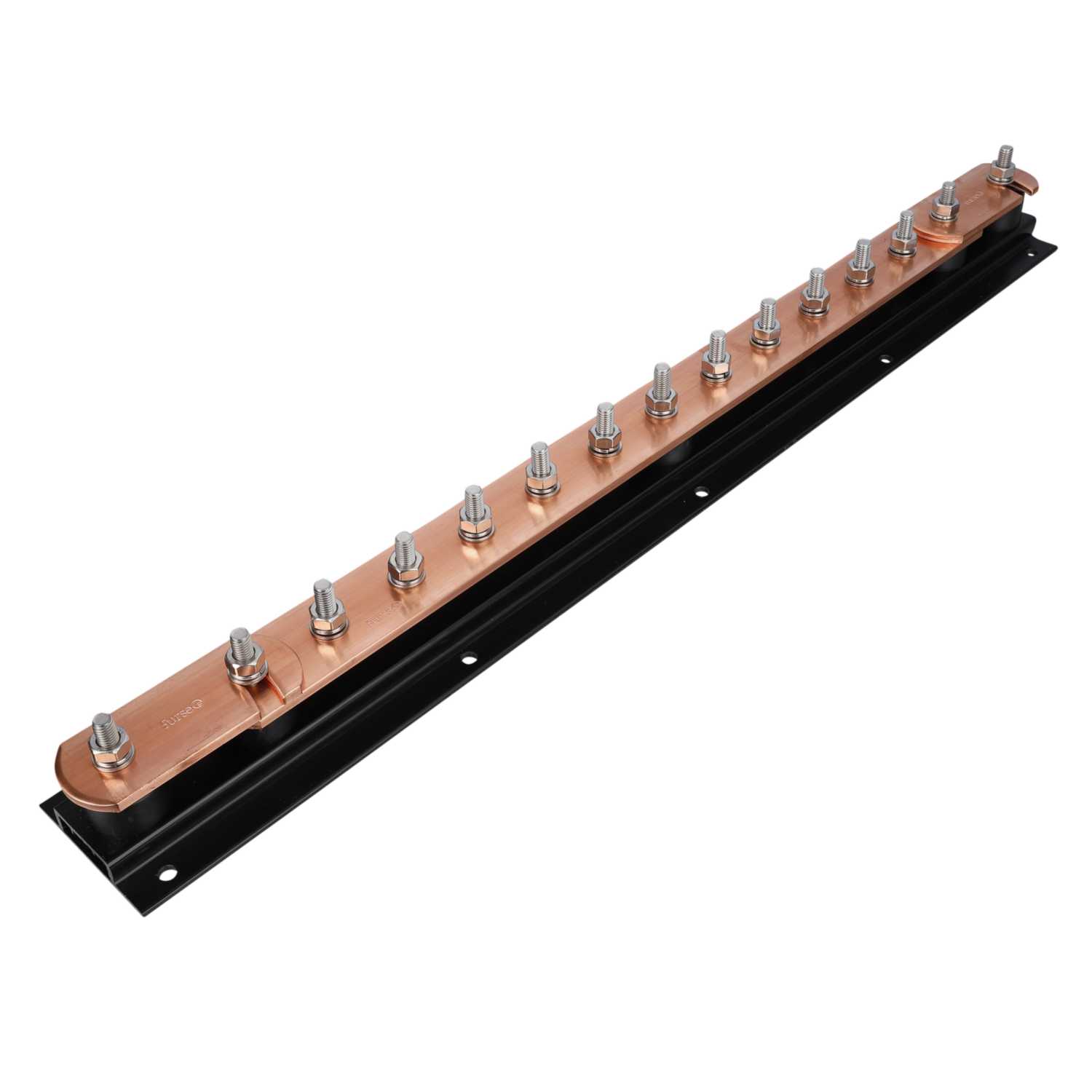 Furse LK207-10SS 10 Way Copper Earth Bar with Twin Disconnecting Links ...