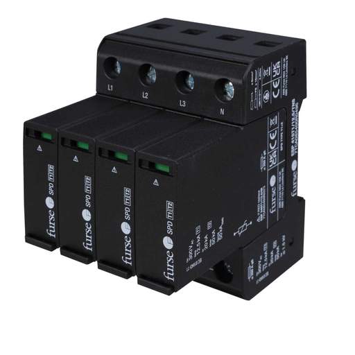 Furse 4 Module Three Phase and Neutral Type 1+2 Surge Protector ...