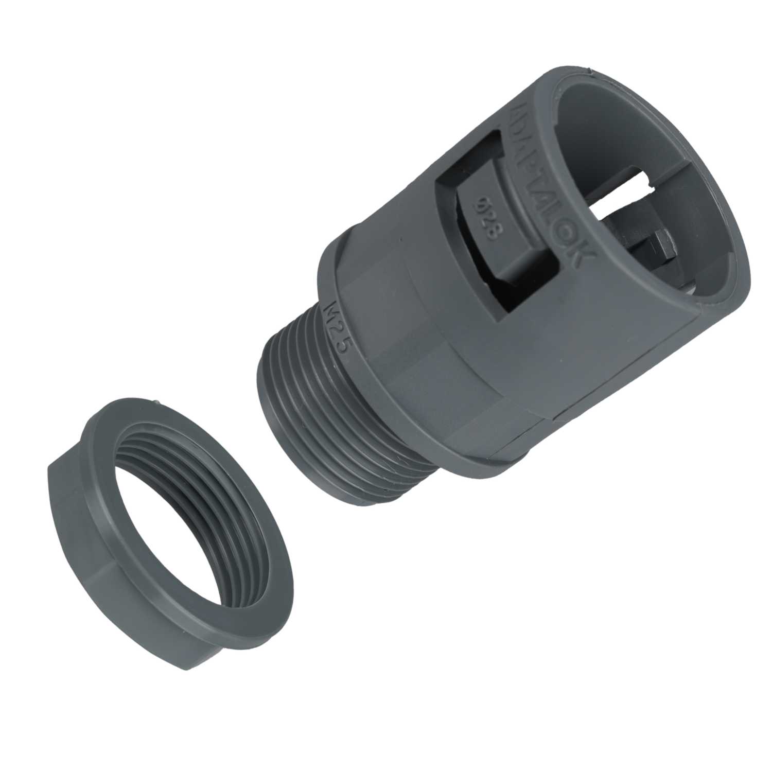 Adaptaflex Adaptalok M25 Straight Fitting Grey (Sold in 1's ...