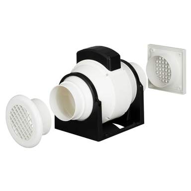 Addvent 100mm 4" In-Duct Mixed Flow Fan Kit with Timer (AVCIMF100TK) | CEF