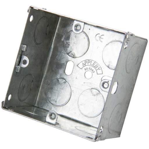 Appleby 1 Gang 47mm Flush Metal Knockout Box (Sold in 1's) (SB618) | CEF