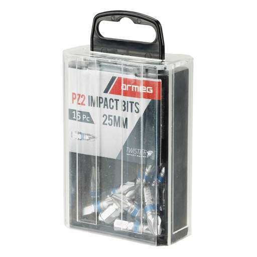 Armeg Tic-Tac PZ2 Magnetic Screwdriver Bits (Pack of 15) (SDB25MMTTPZ2 ...