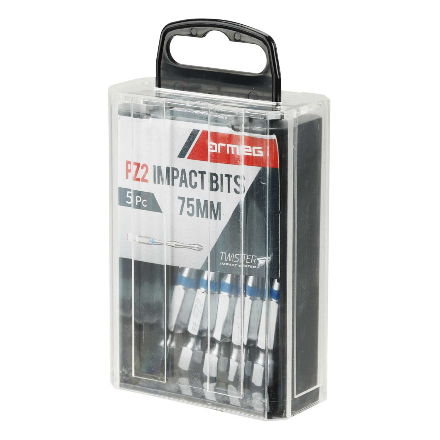Armeg Tic-Tac PZ2 Magnetic Screwdriver Bits (Pack of 5) (SDB75MMTTPZ2 ...