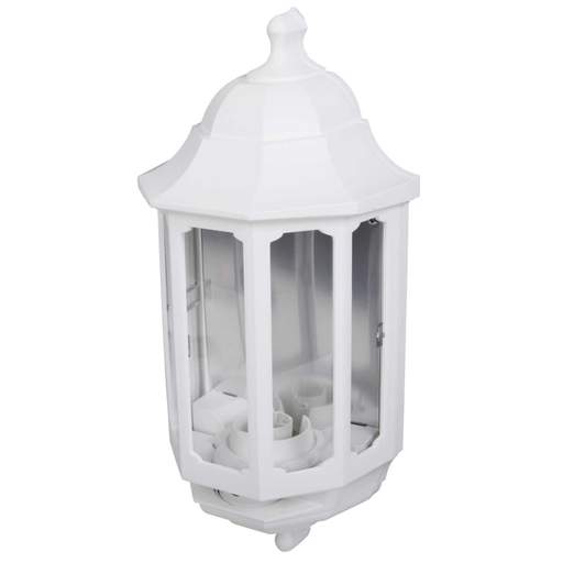 ASD 60W BC Half Lantern IP44 White with Photocell (HL/WK060C) | CEF
