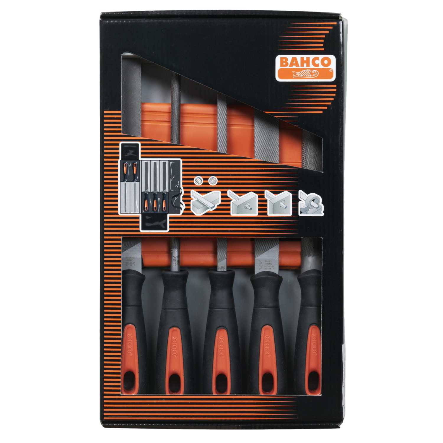 Bahco Ergo™ 5 Piece Engineers File Set (1-478-08-1-2) | CEF