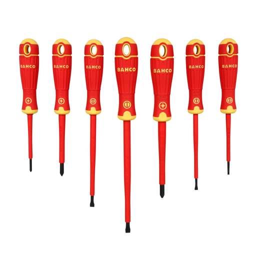 Bahco 7 Piece 1000V VDE Insulated Screwdriver Set (B220.017) | CEF