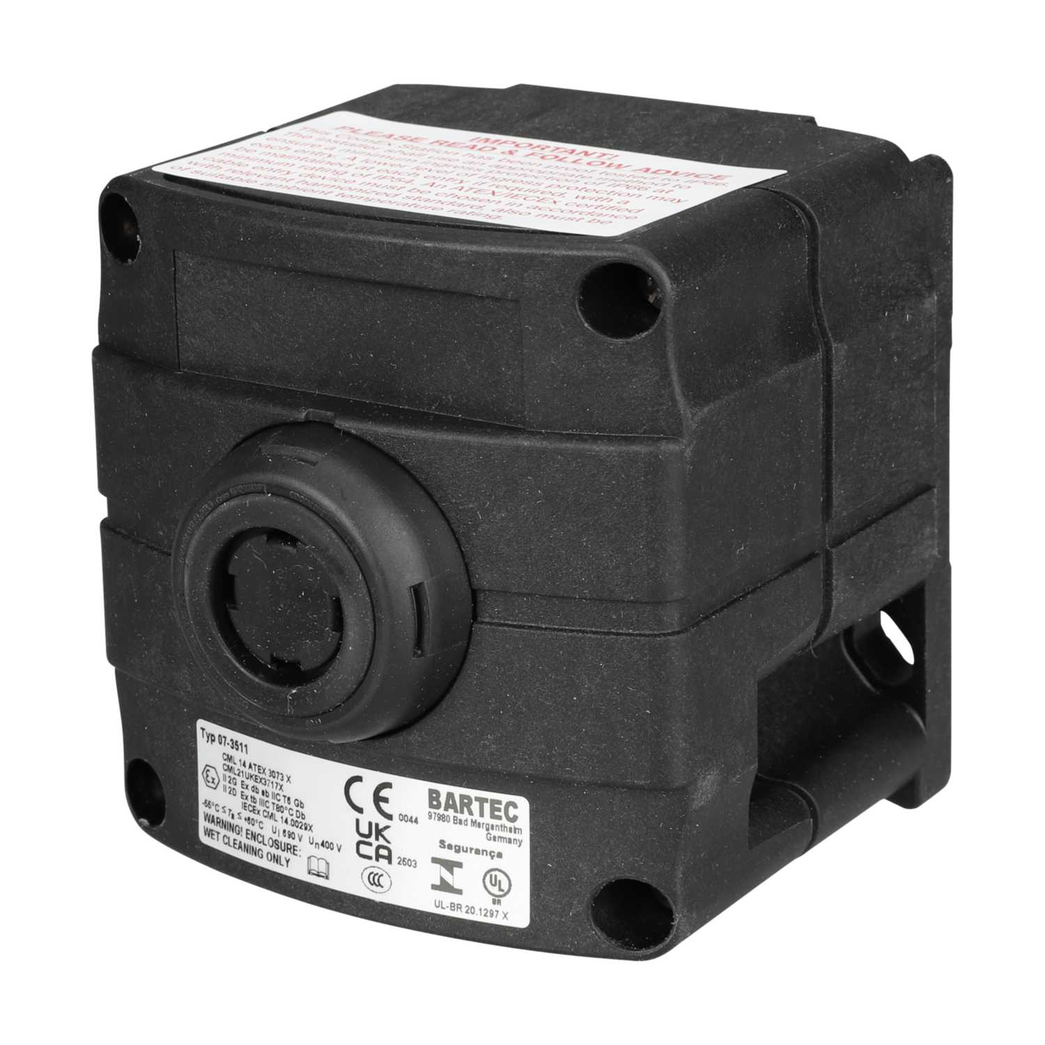 Bartec 1 Way Black Ex Pushbutton Station (409378) | CEF