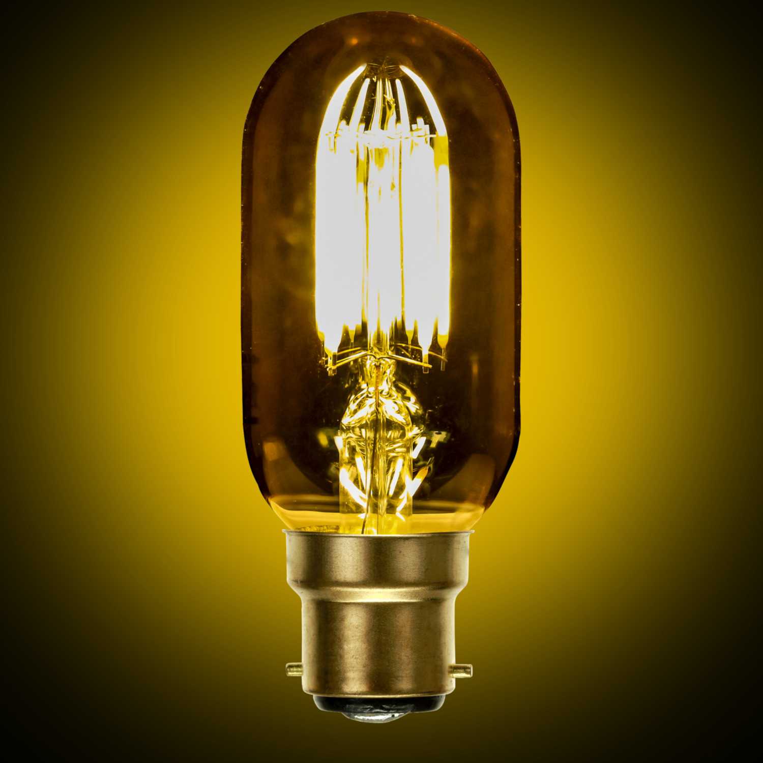 Bell 4W BC LED Non Dimmable Vintage Tubular Lamp Amber 2000K (01438) | CEF