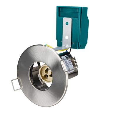 Bell Firestay Protector GU10 Fixed Downlight Satin Nickel (11853) | CEF