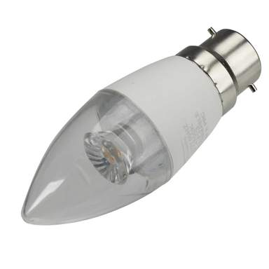 Bell 2.1W BC LED Non Dimmable Candle Lamp Clear 2700K (60504) | CEF
