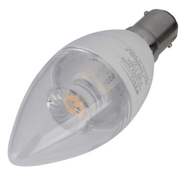 Bell 3.9W SBC LED Non Dimmable Candle Lamp Clear 2700K (60563) | CEF