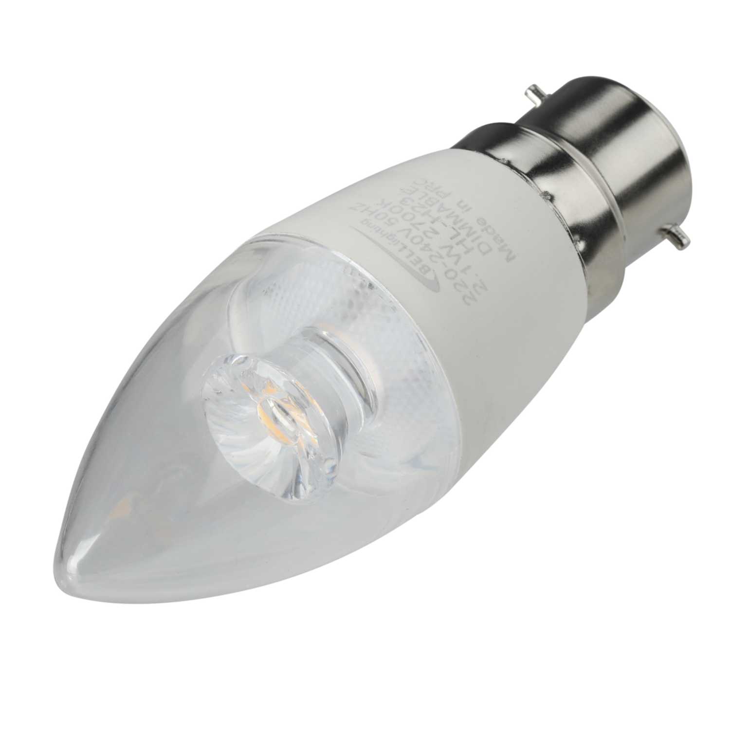 Bell 2.1W BC LED Dimmable Candle Lamp Clear 2700K (60566) | CEF