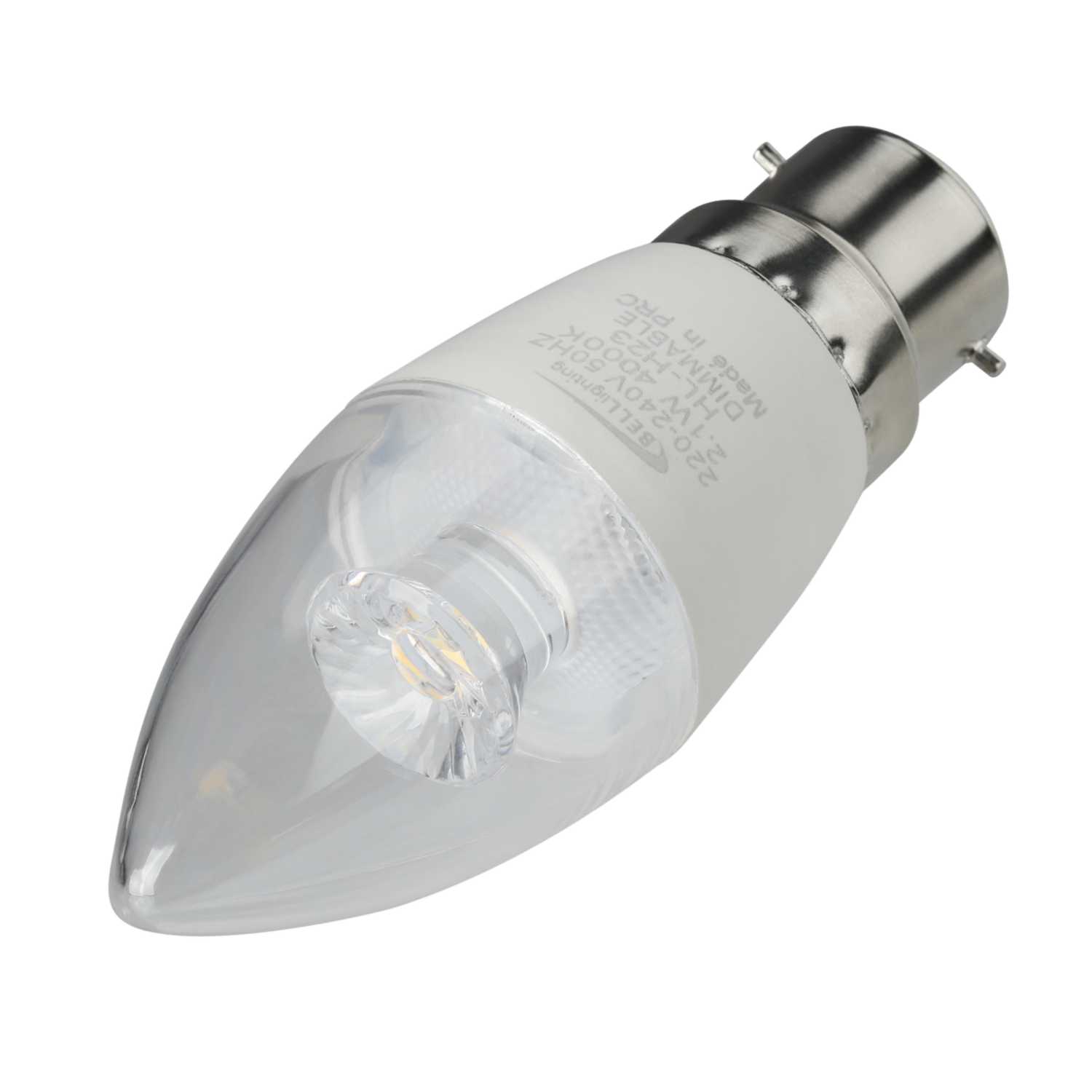 Bell 2.1W BC LED Dimmable Candle Lamp Clear 4000K (60570) | CEF