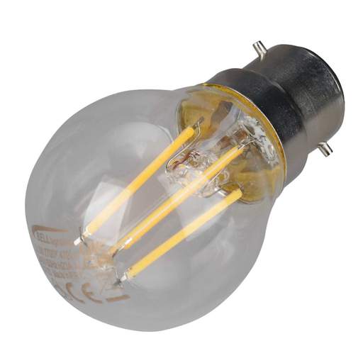 Bell 3.3W BC LED Dimmable Filament Golf Ball Lamp Clear 2700K (60740) | CEF