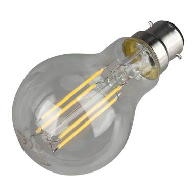 Bell 5.7W BC LED Dimmable Filament GLS Lamp Clear 2700K (60764) | CEF