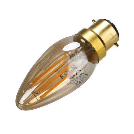 Bell Vintage 3.3W BC LED Non Dimmable Candle Lamp Amber 2200K (60807) | CEF