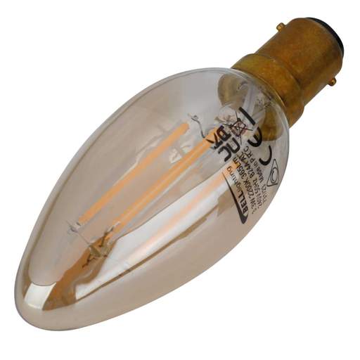 Bell Vintage 3.3W SBC LED Dimmable Candle Lamp Amber 2200K (60812) | CEF