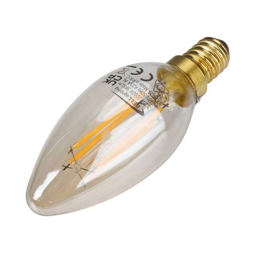 Bell 3.3W SES LED Dimmable Vintage Candle Lamp Amber 2200K (60813) | CEF
