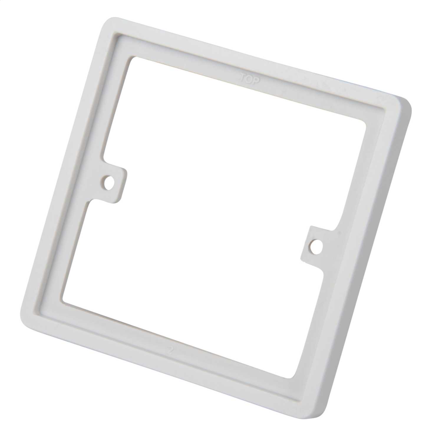 BG 1 Gang Square Spacer 10mm White Plate (817) | CEF