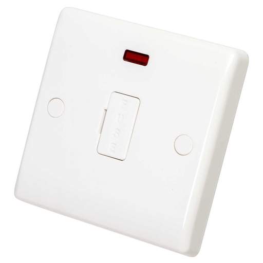 BG 13A DP Unswitched Fused Spur with Neon and Flex Outlet White (857) | CEF