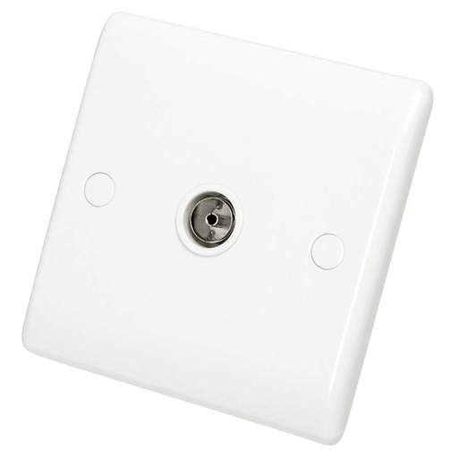 BG Nexus 1 Gang Coaxial Socket White (860) | CEF