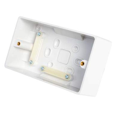 BG 2 Gang 50mm Pattress Back Box White (878) | CEF