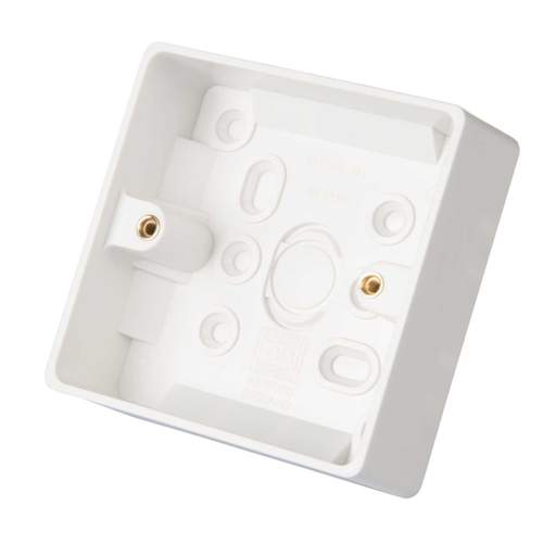 BG Nexus 1 Gang 32mm Pattress Back Box White (891) | CEF