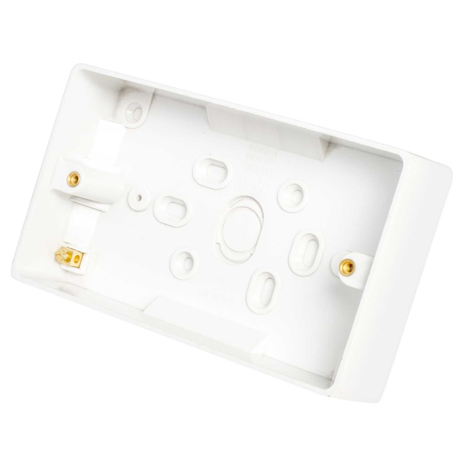 BG Nexus 2 Gang 32mm Pattress Back Box White (892) | CEF