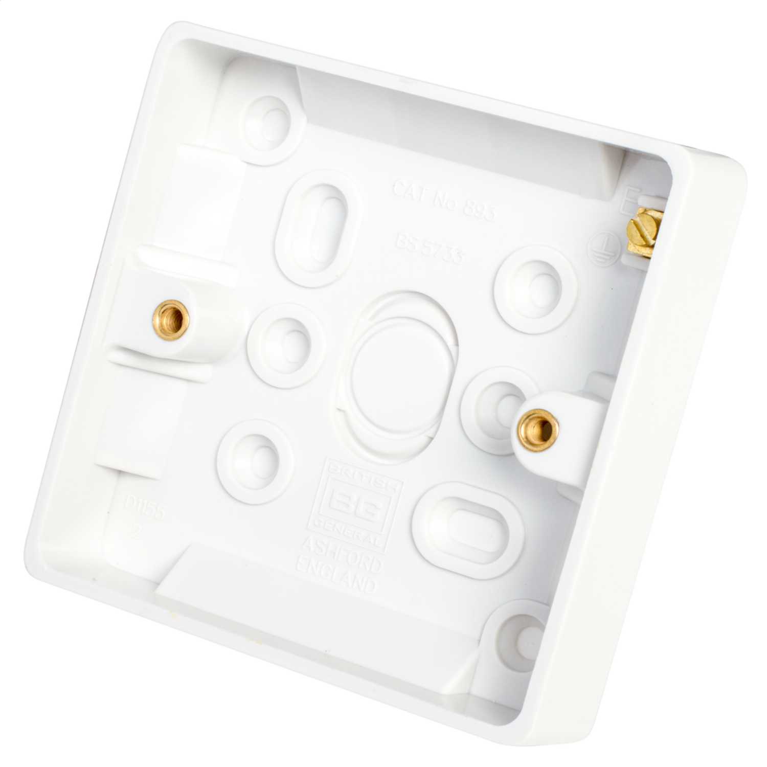 BG Nexus 1 Gang 19mm Pattress Back Box White (893) | CEF