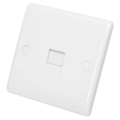 BG 1 Gang RJ11 Data Socket White (8RJ11/1) | CEF
