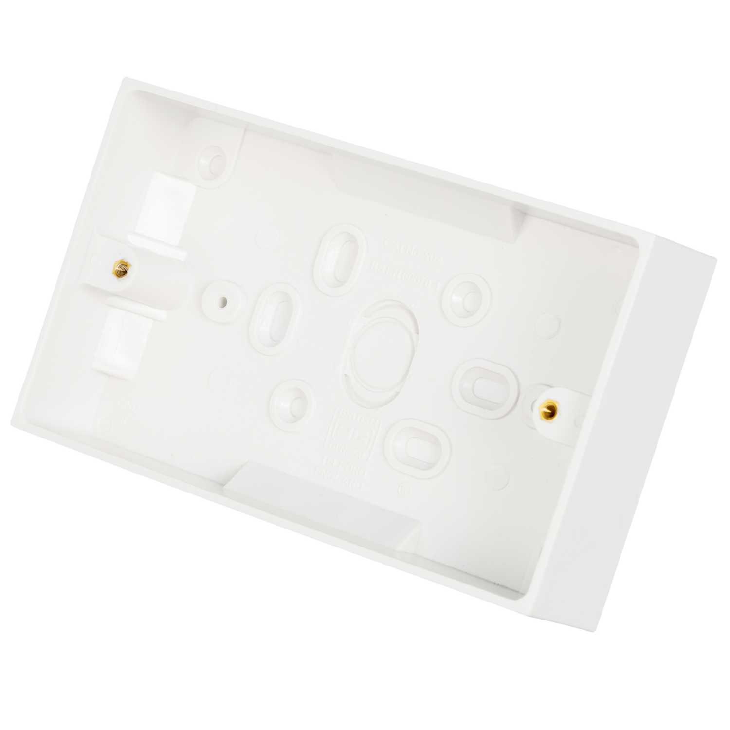 BG 900 Series 2 Gang 32mm Pattress Back Box White (902) | CEF