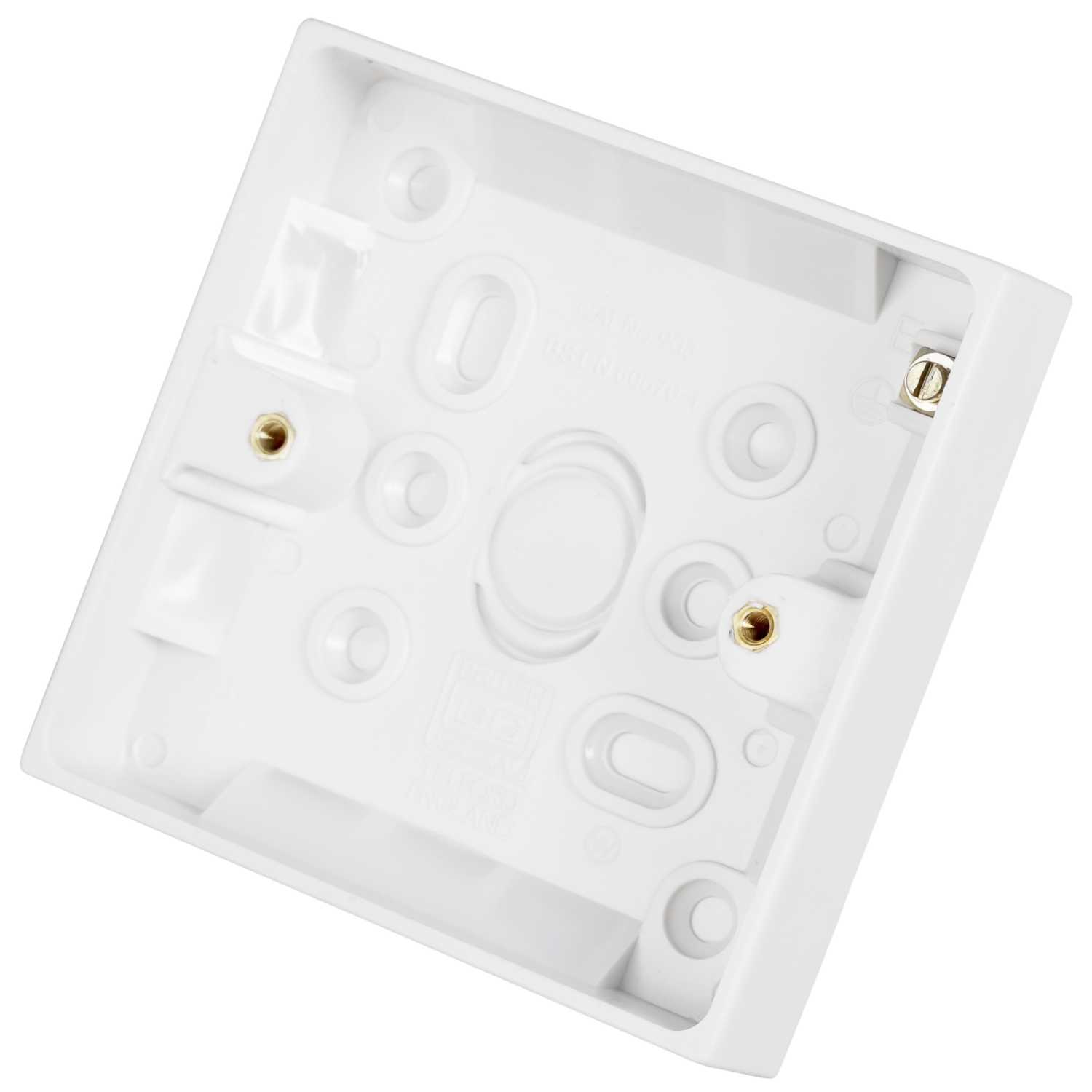 BG 1 Gang 19mm Pattress Back Box White (903) | CEF