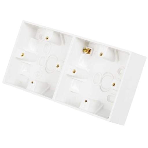 BG 37mm Dual Pattress Back Box White (909) | CEF