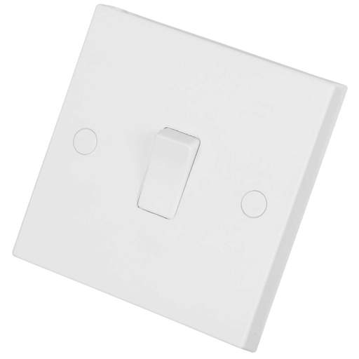 BG 900 Series 10A 1 Gang 1 Way Light Switch White (911) | CEF