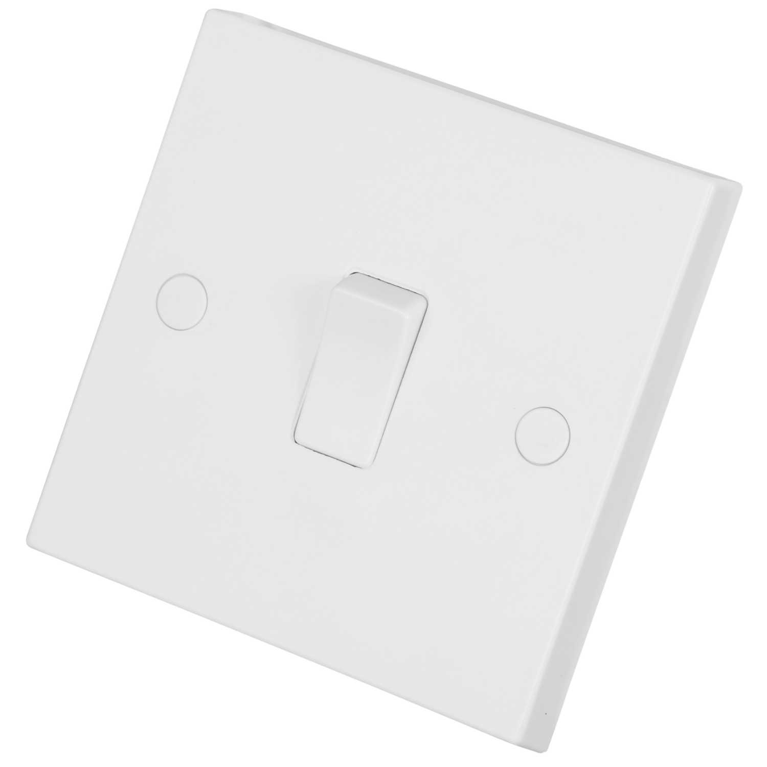 BG 900 Series 10A 1 Gang 1 Way Light Switch White (911) | CEF
