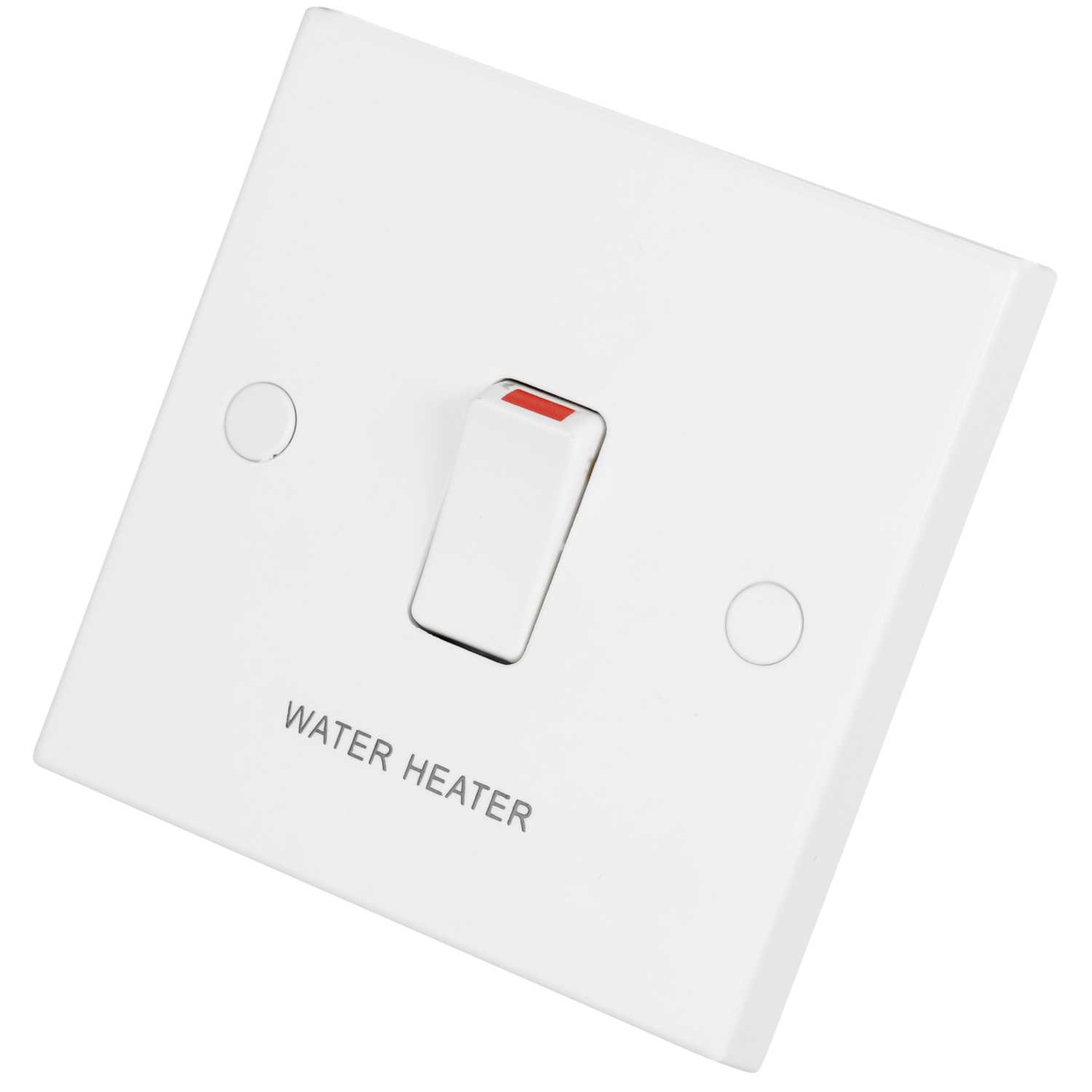 BG 900 Series 20A DP Switch with Flex Outlet marked Water Heater White (932) | CEF