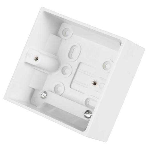 BG 1 Gang 45mm Pattress Back Box White (977) | CEF