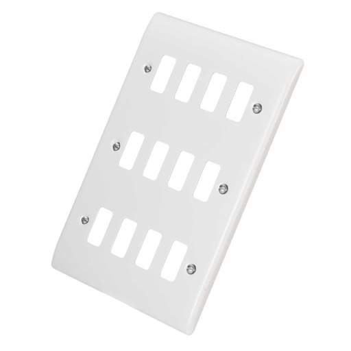 BG 12 Gang Grid Front Plate (G812) | CEF