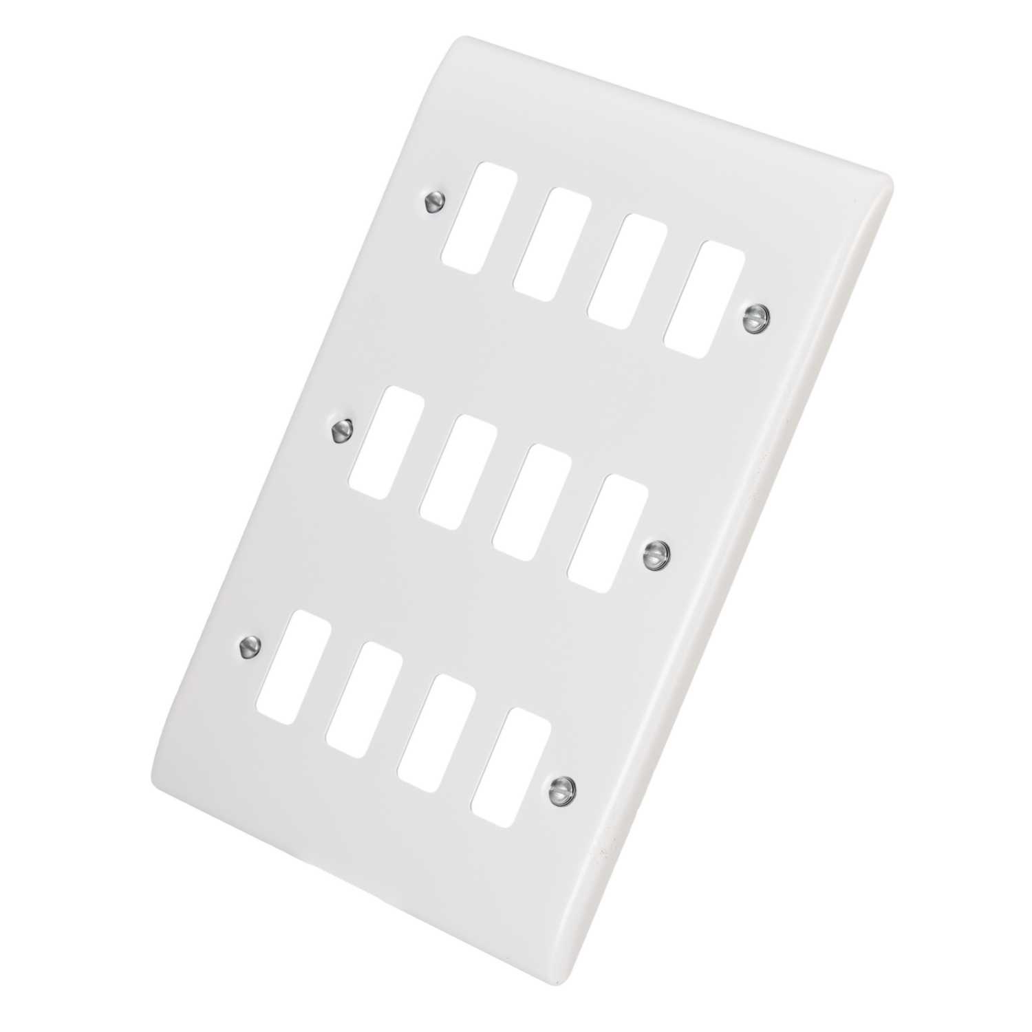 BG 12 Gang Grid Front Plate (G812) | CEF
