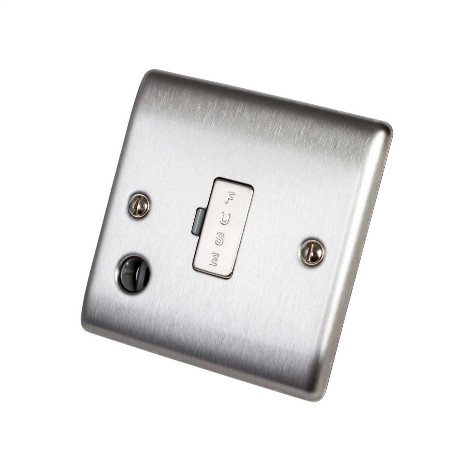 BG 13A Unswitched Fused Spur with Flex Outlet Brushed Steel (NBS55) | CEF