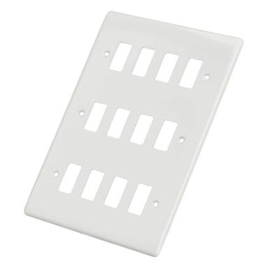 BG 12 Gang Grid Front Plate (R812) | CEF