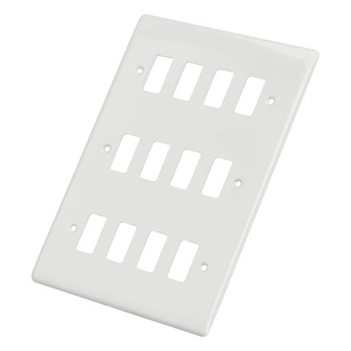BG 12 Gang Grid Front Plate (R812) | CEF