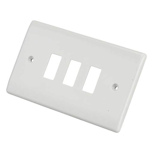 BG 3 Gang Grid Front Plate (R83) | CEF