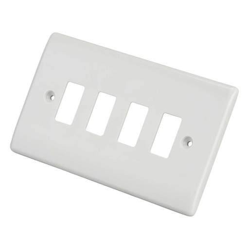 BG 4 Gang Grid Front Plate (R84) | CEF