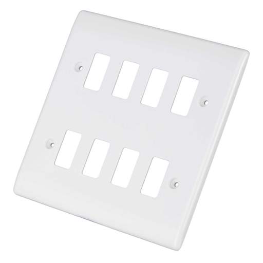 BG 8 Gang Grid Front Plate (R88) | CEF