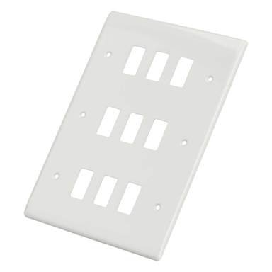 BG 9 Gang Grid Front Plate (R89) | CEF
